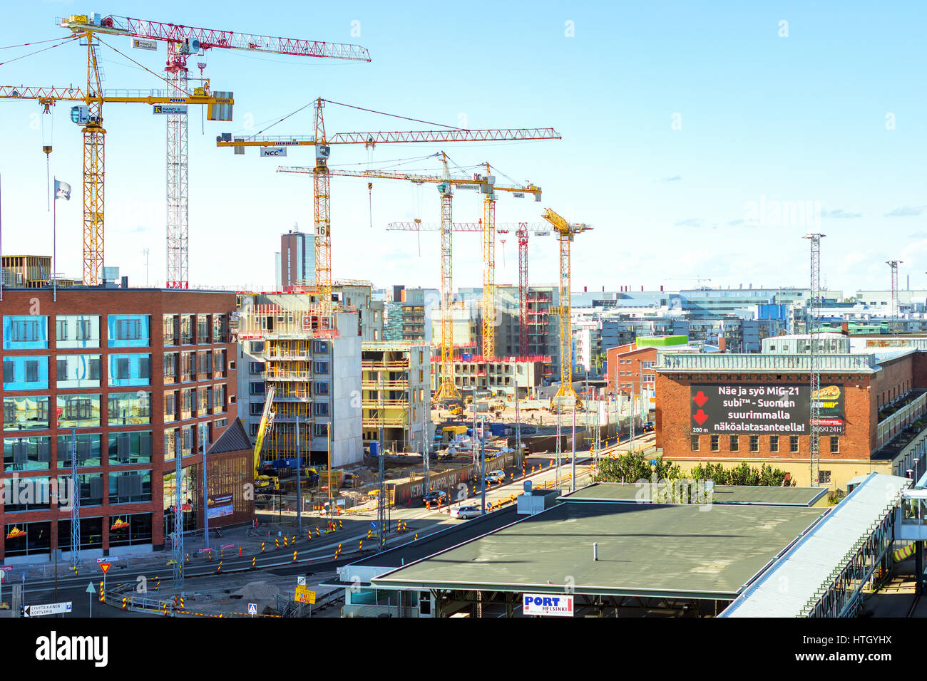 Helsinki, Finland - August 5, 2012: Construction of new modern ...