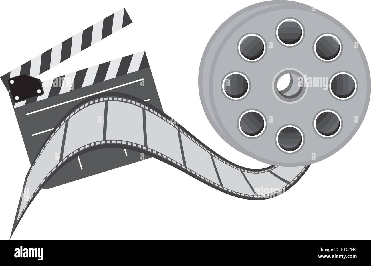 color clapper board film and film production icon Stock Vector Image ...