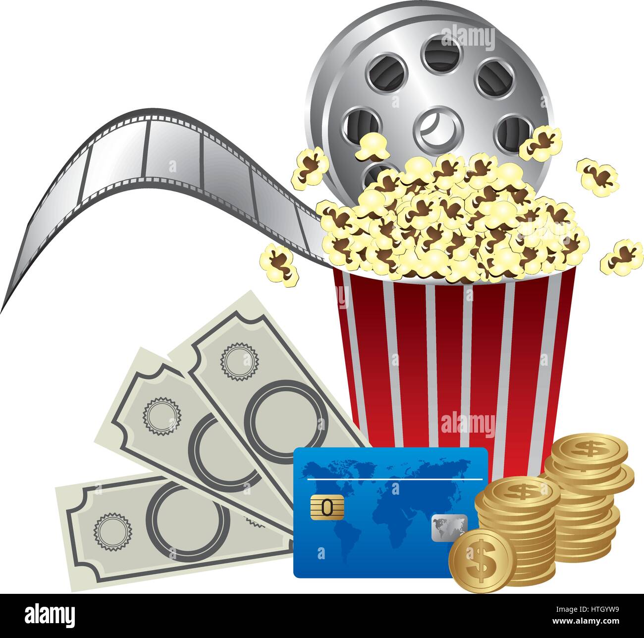 Movie film clipart pop hi-res stock photography and images - Alamy