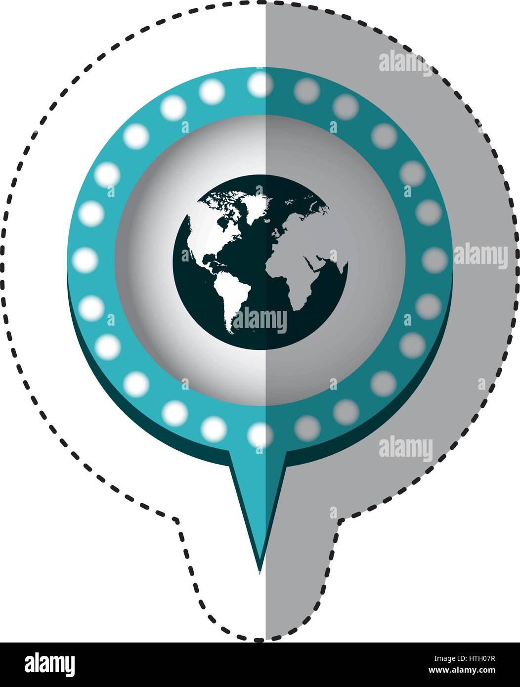 Think global sticker hi-res stock photography and images - Alamy