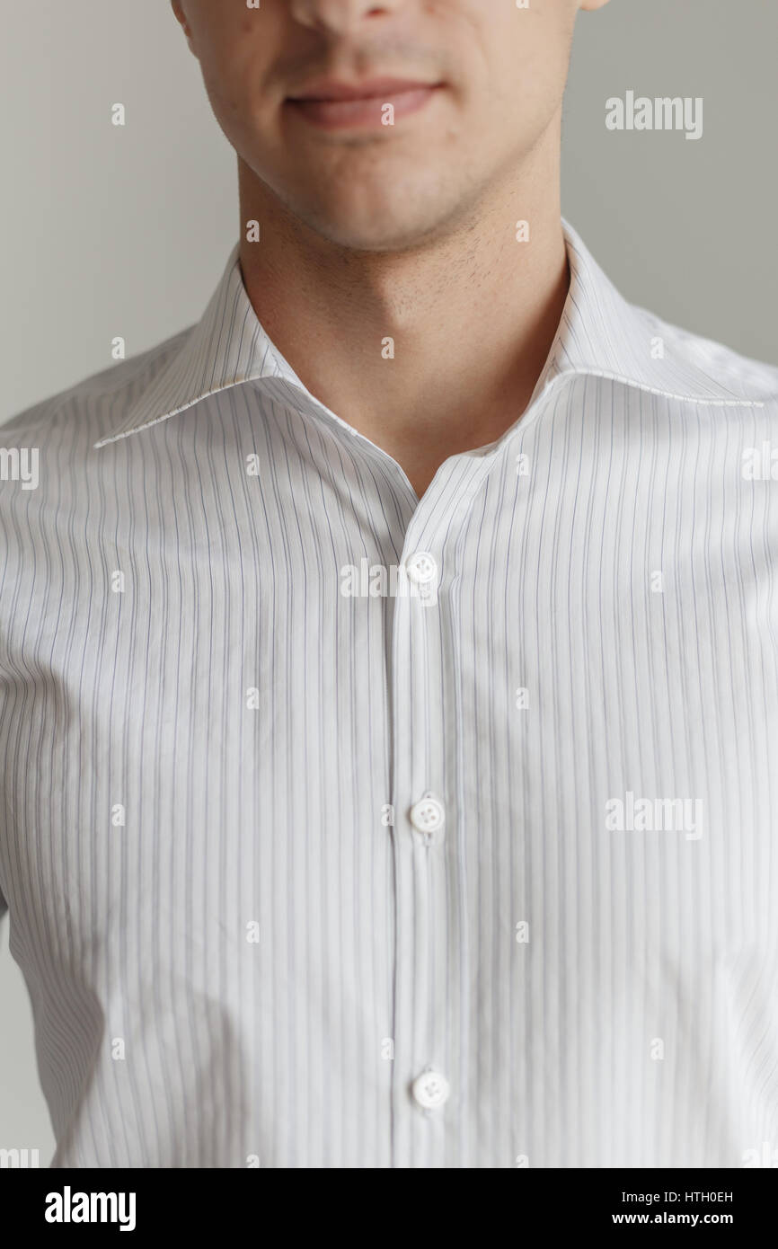 Shirt collar unbuttoned hi-res stock photography and images - Alamy