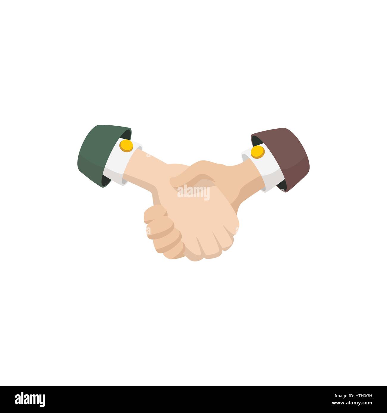 Business agreement handshake icon, cartoon style Stock Vector Image ...