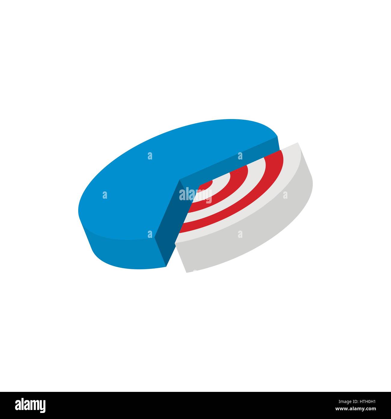 Pie chart with target icon, cartoon style Stock Vector Image & Art - Alamy