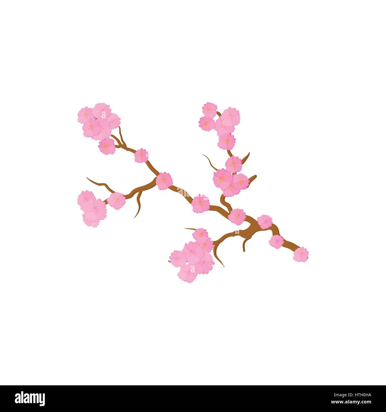 Japanese sakura flowers close Stock Vector Images - Alamy