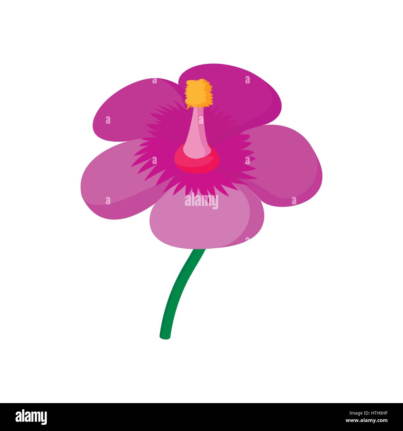 Violet flower icon, cartoon style Stock Vector Image & Art - Alamy