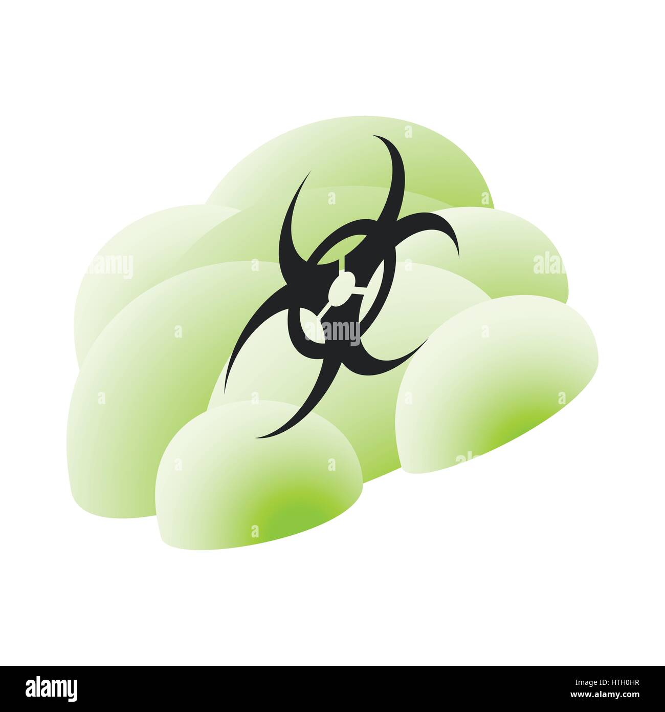 Biohazard green symbol on Cut Out Stock Images & Pictures - Alamy