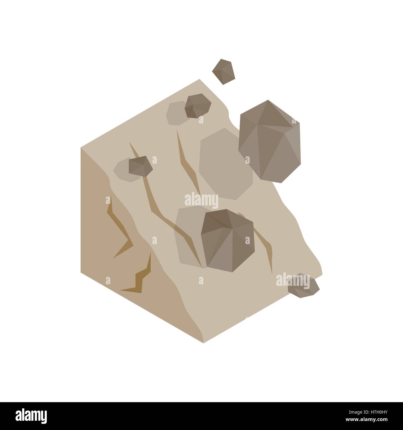 Rockfall icon, isometric 3d style Stock Vector Image & Art - Alamy