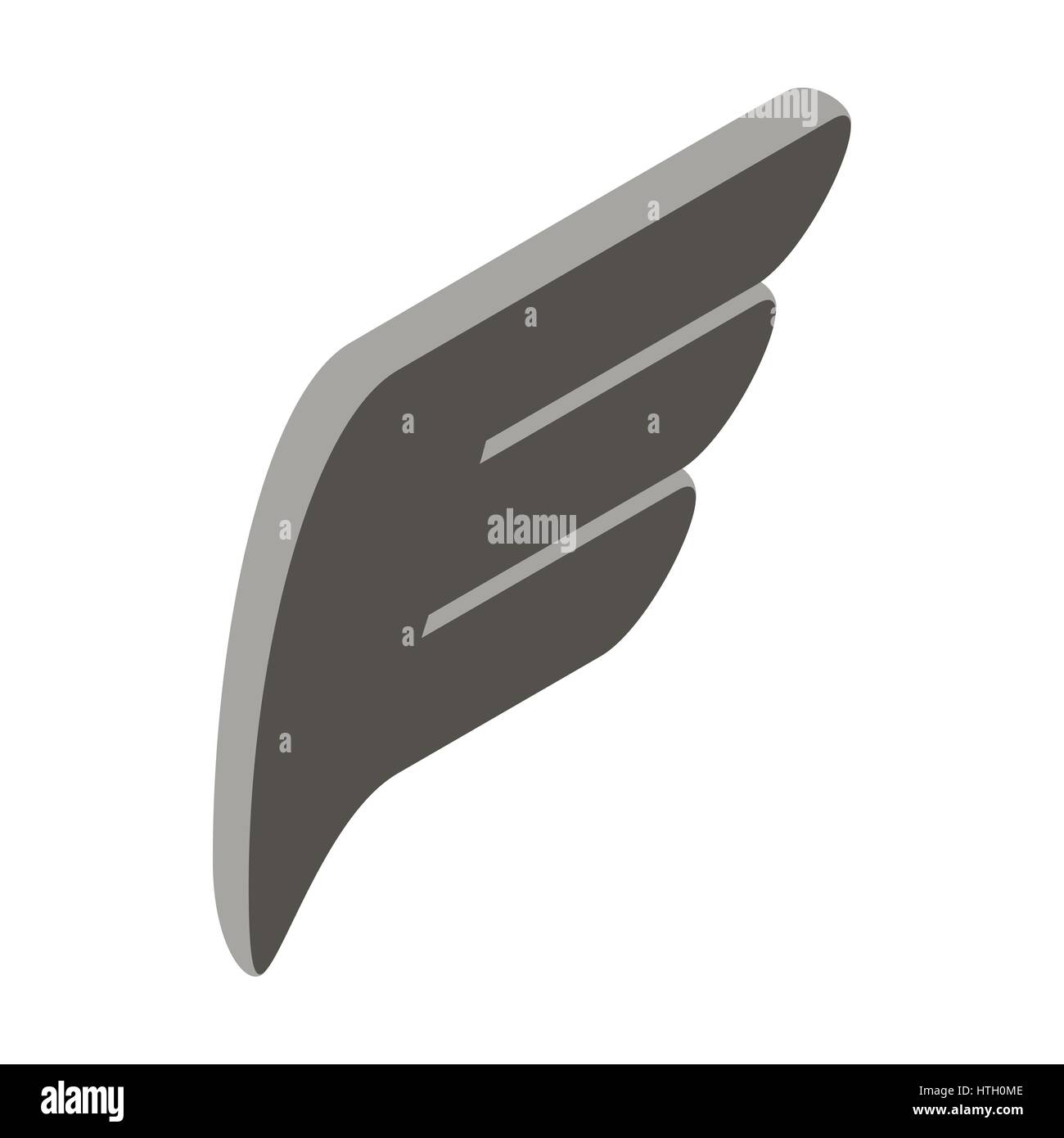 Dark gray wing icon, isometric 3d style Stock Vector Image & Art - Alamy