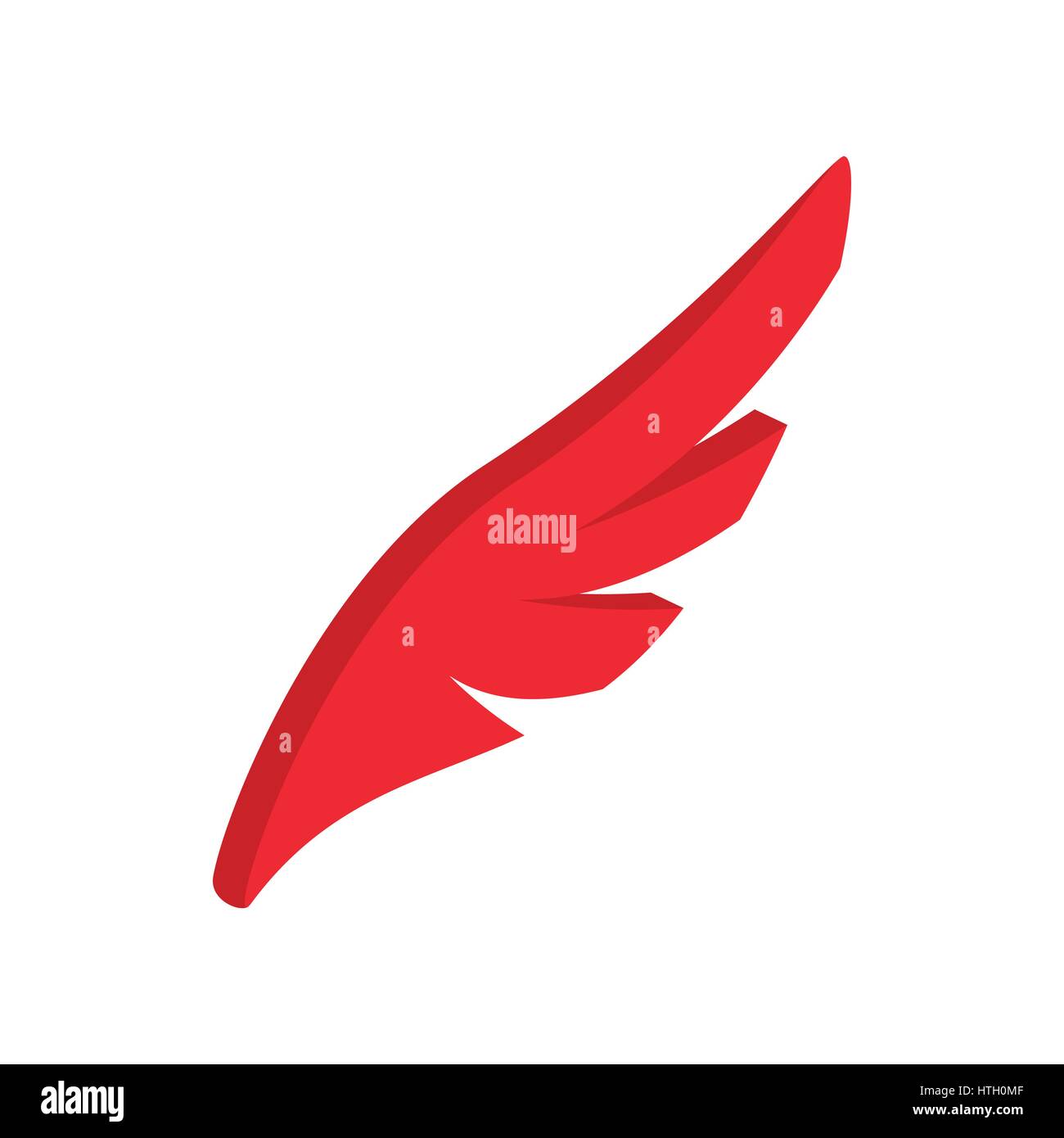 Red simple wing icon, isometric 3d style Stock Vector Image & Art - Alamy