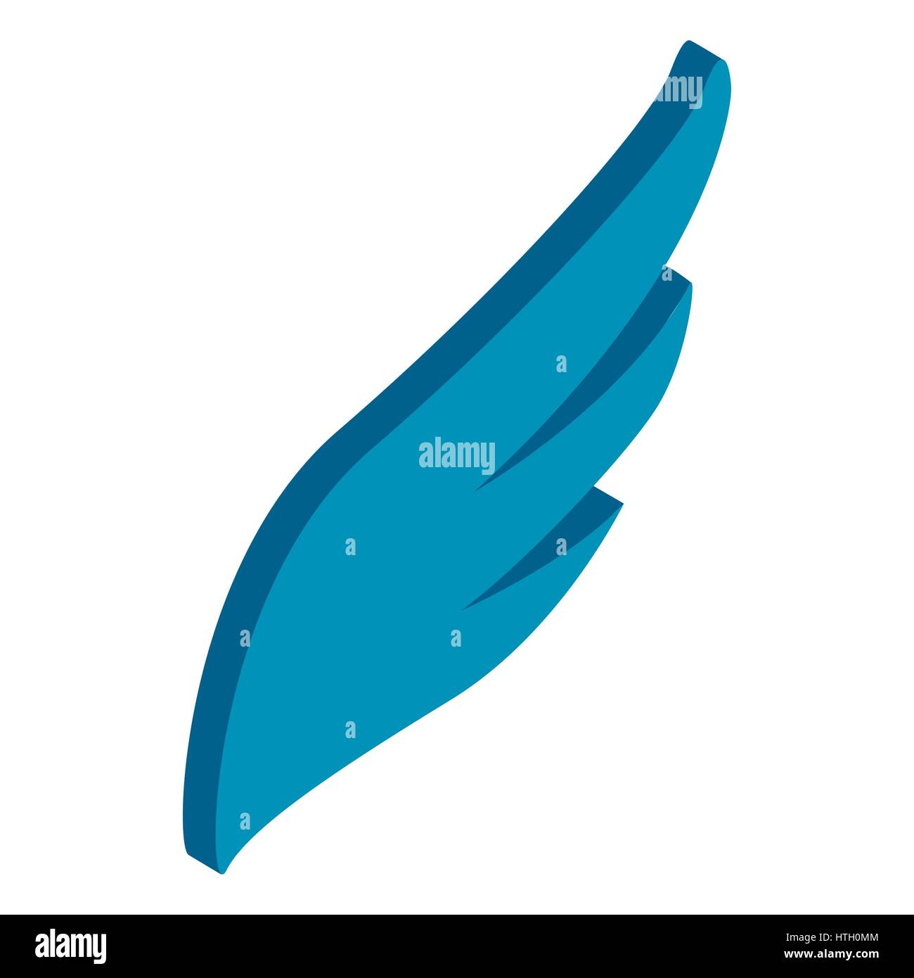 Blue simple wing icon, isometric 3d style Stock Vector Image & Art - Alamy