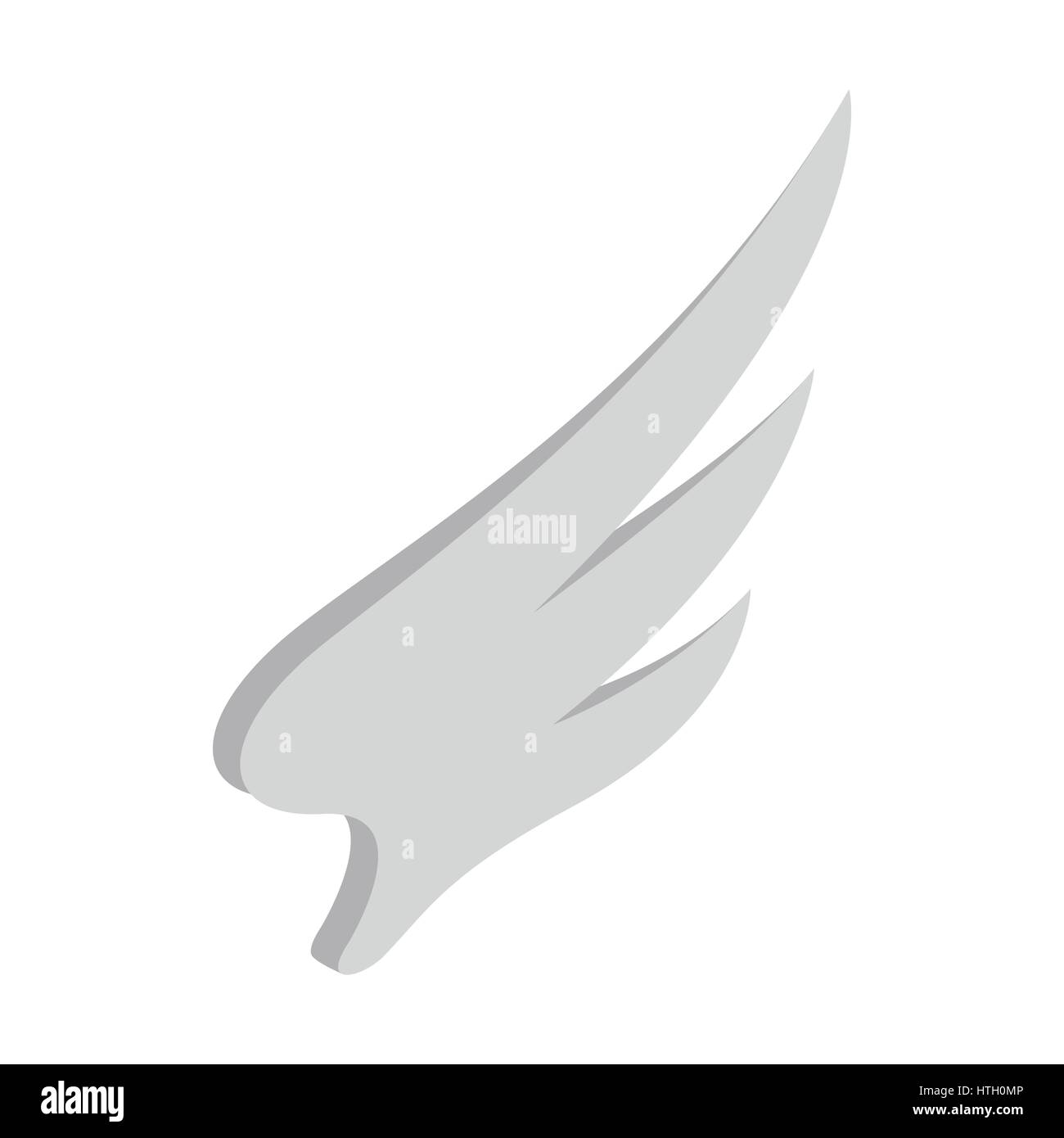 Light gray wing icon, isometric 3d style Stock Vector Image & Art - Alamy