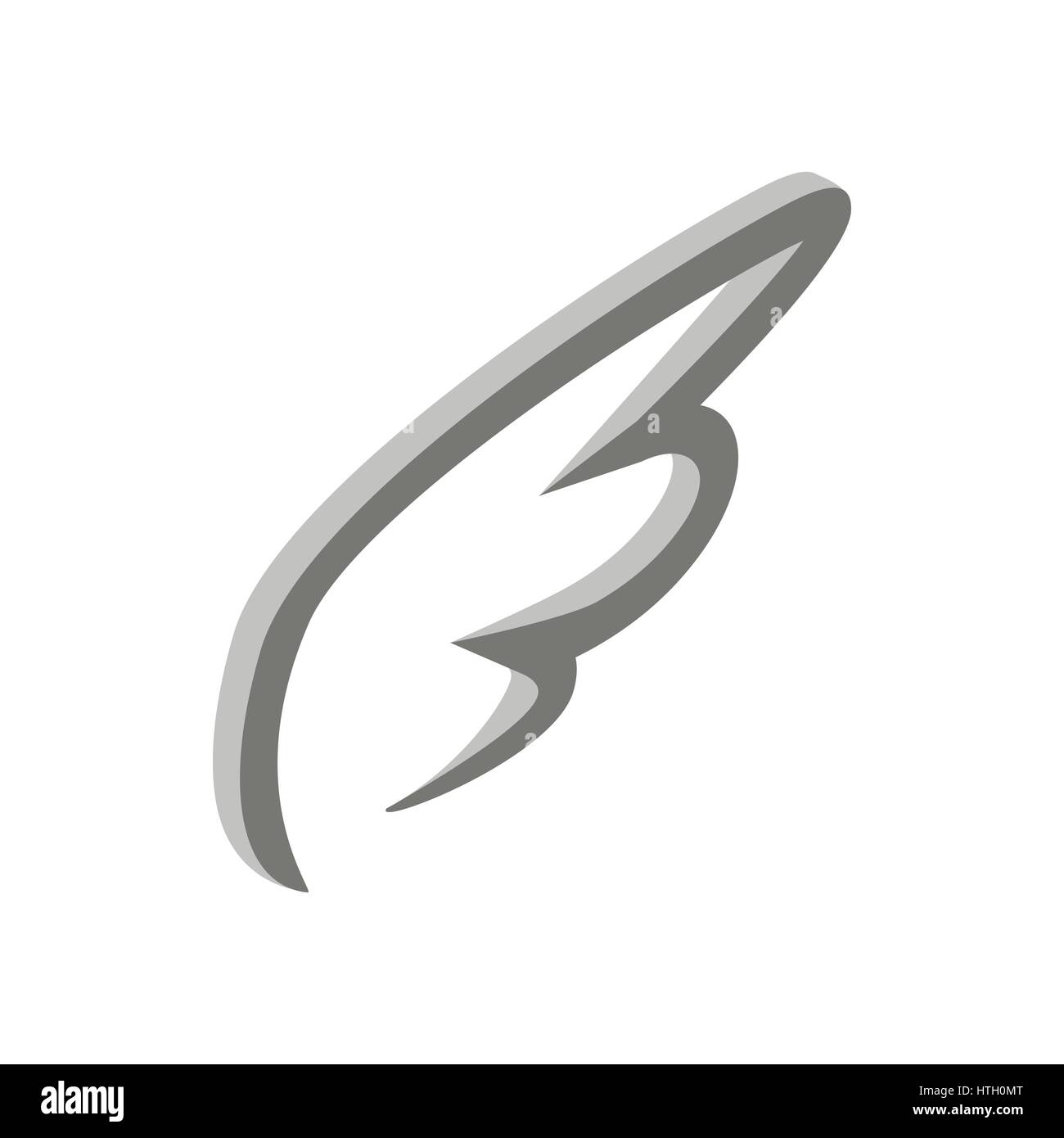 White simple wing icon, isometric 3d style Stock Vector Image & Art - Alamy