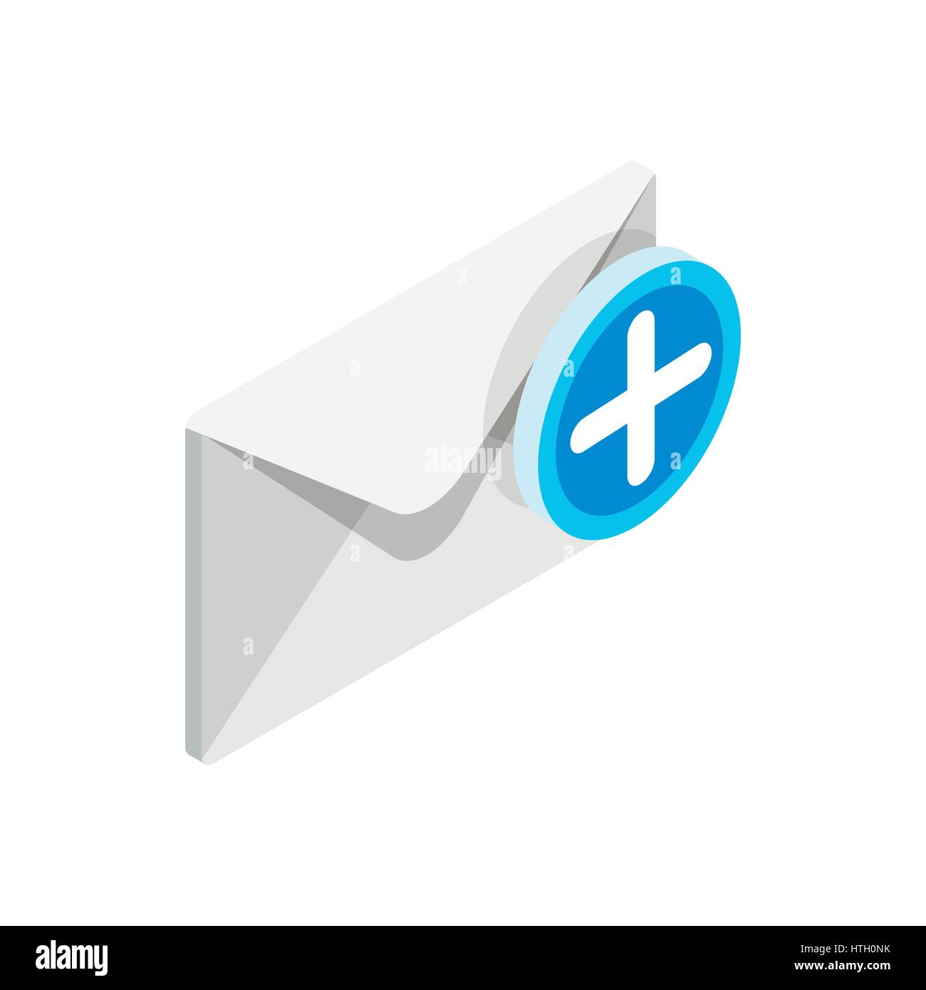 Envelope with plus sign icon, isometric 3d style Stock Vector Image ...