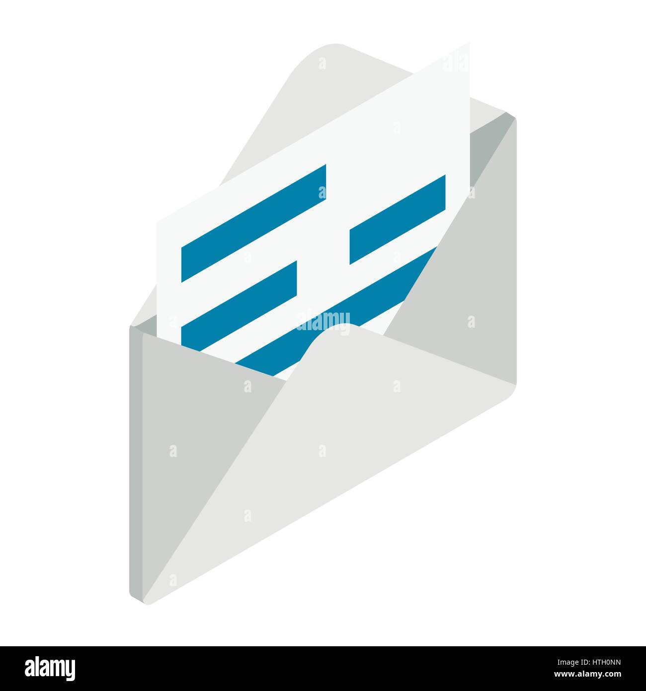 Document in envelope icon, isometric 3d style Stock Vector Image & Art ...