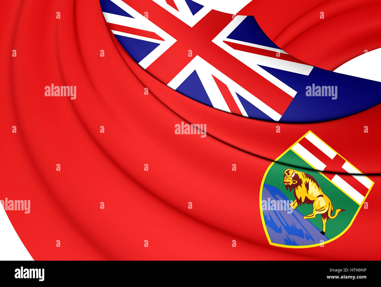 3D Flag of Manitoba, Canada. 3D Illustration Stock Photo - Alamy