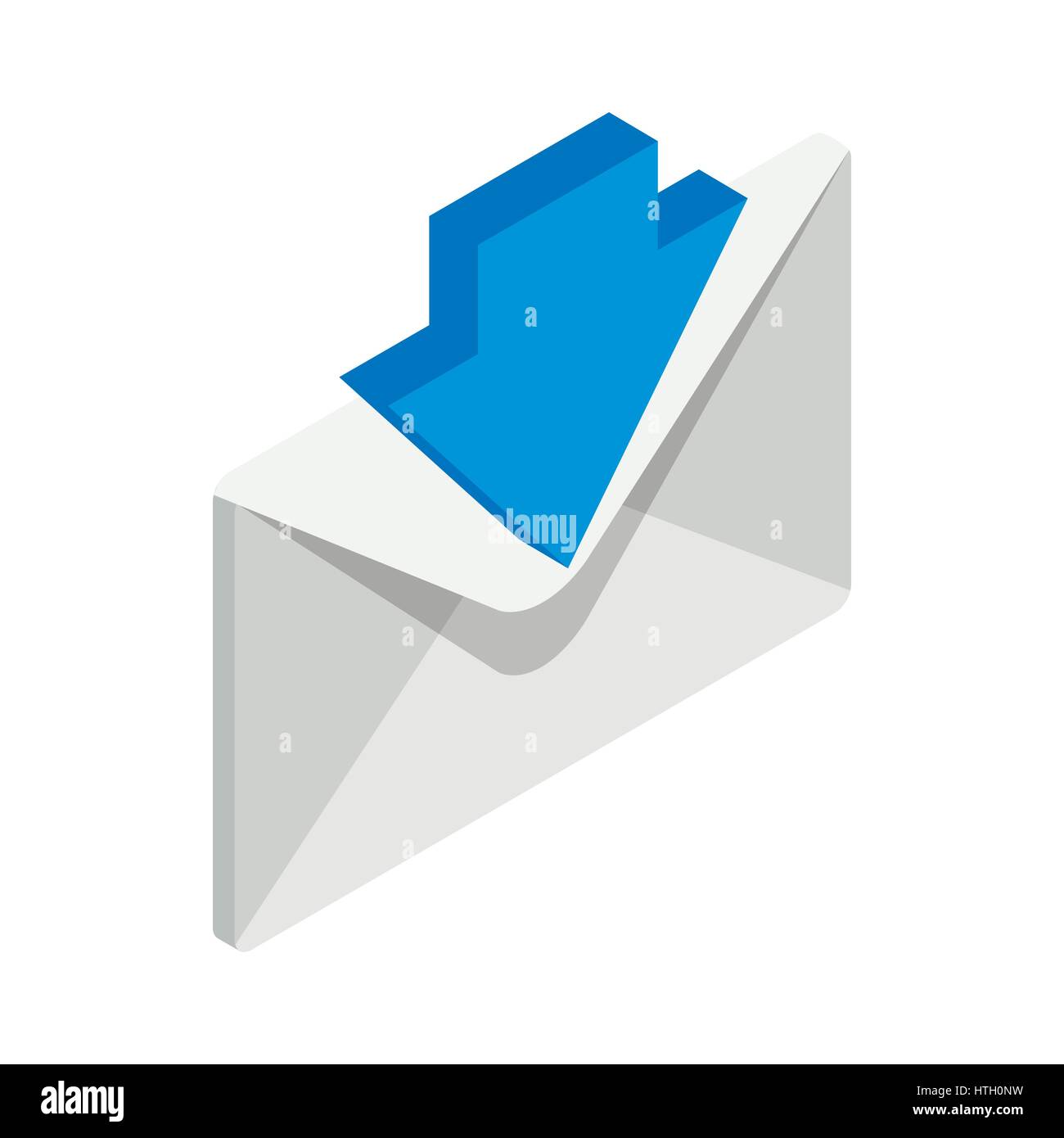 Incoming email icon, isometric 3d style Stock Vector Image & Art - Alamy