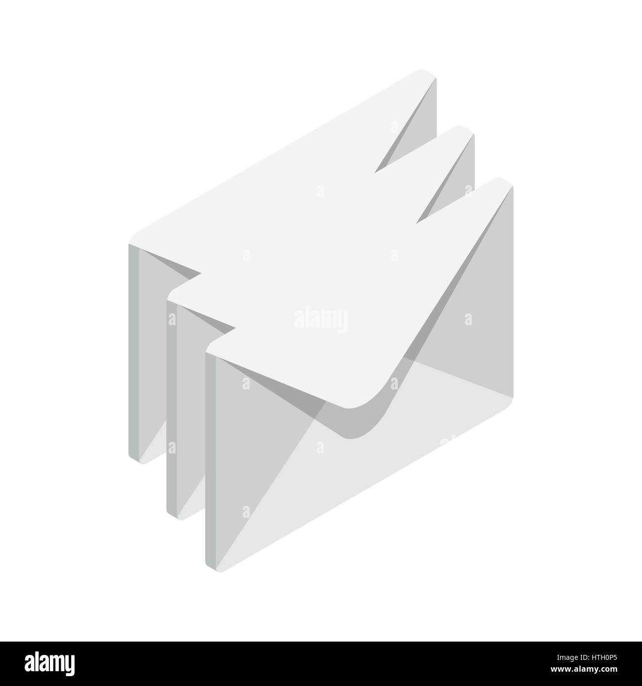 Stack of envelopes icon, isometric 3d style Stock Vector Image & Art ...