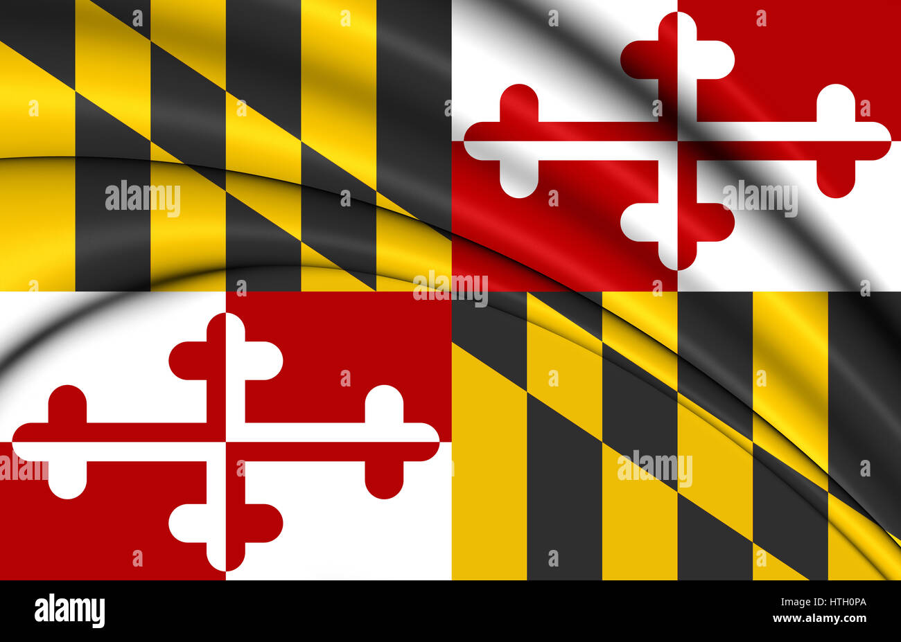 3D Flag of Maryland, USA. 3D Illustration Stock Photo - Alamy