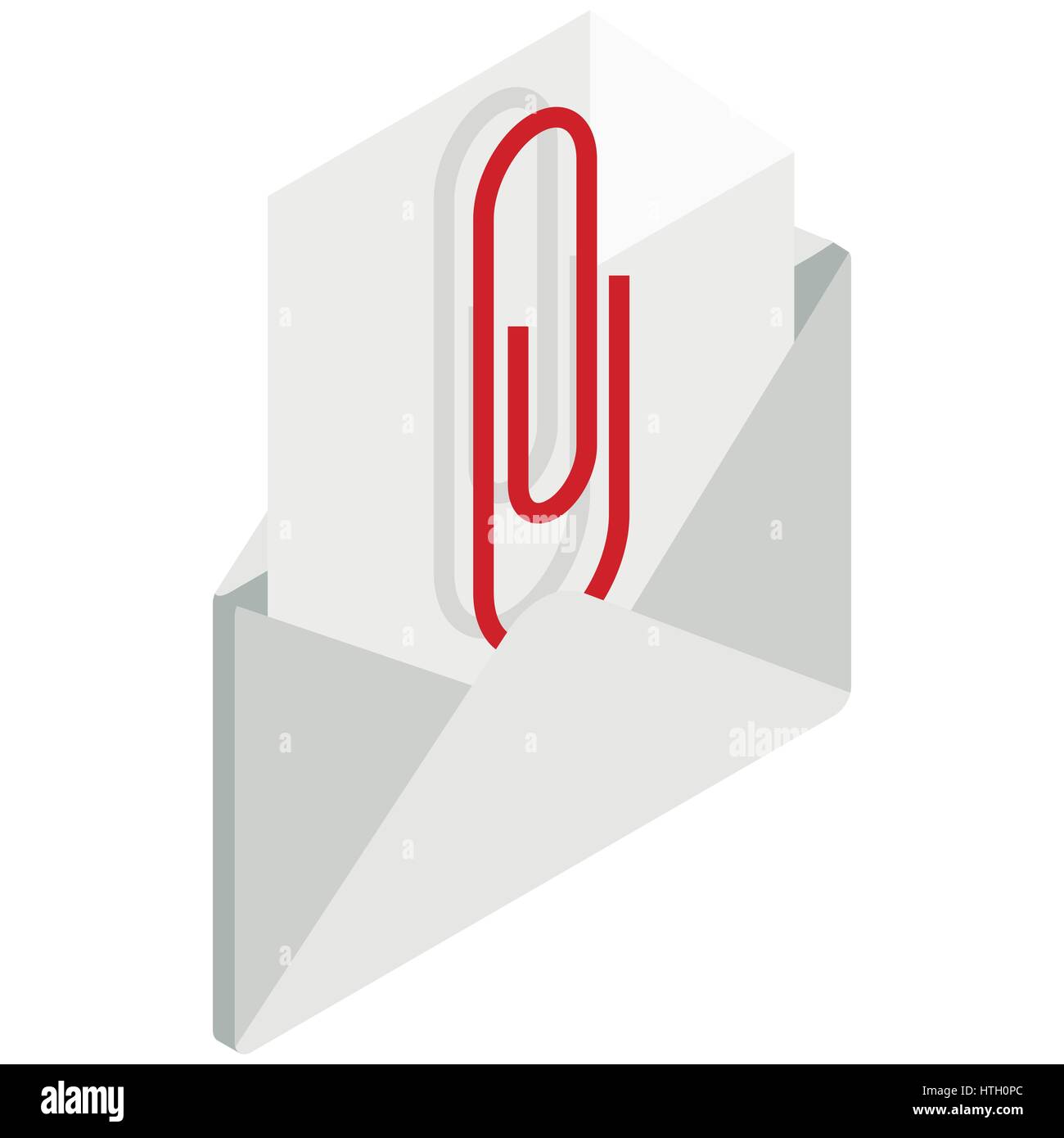 Attached document to email icon Stock Vector Image & Art - Alamy