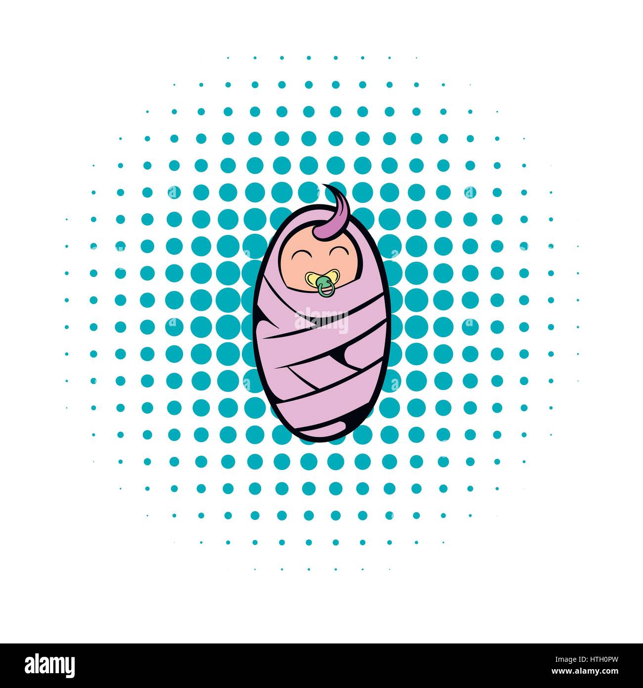 Newborn baby icon, comics style Stock Vector Image & Art - Alamy