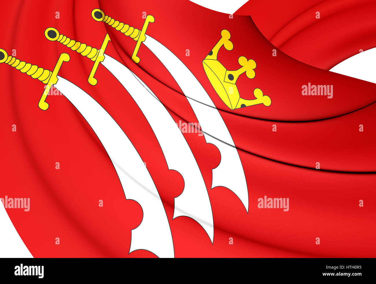 3D Flag of Middlesex, England. 3D Illustration Stock Photo - Alamy