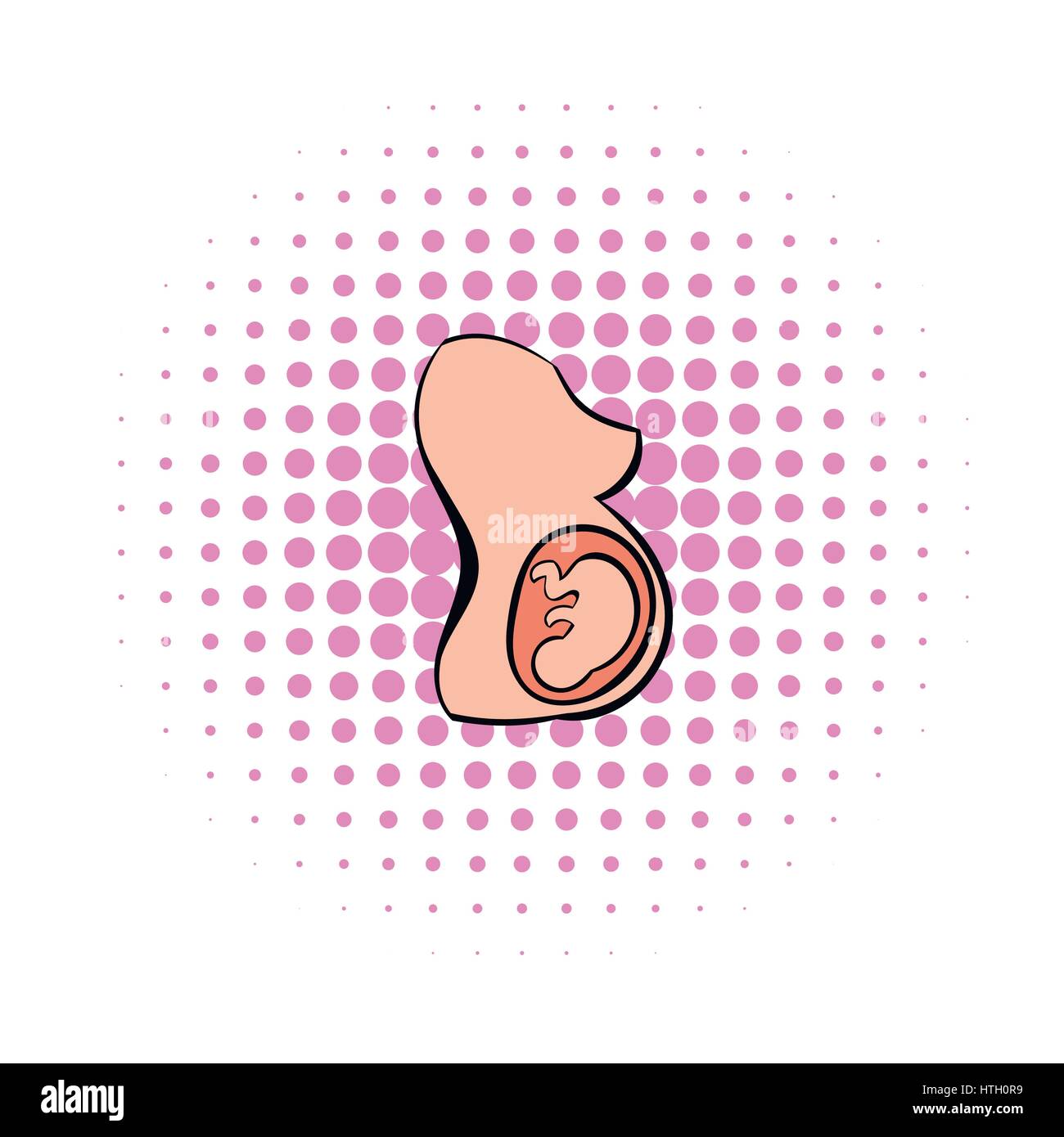 Baby in a womb icon, comics style Stock Vector Image & Art - Alamy