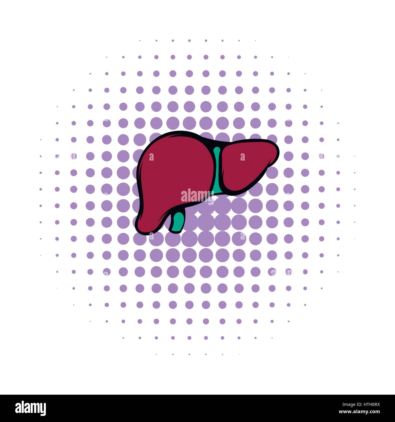 Human liver icon, comics style Stock Vector Image & Art - Alamy