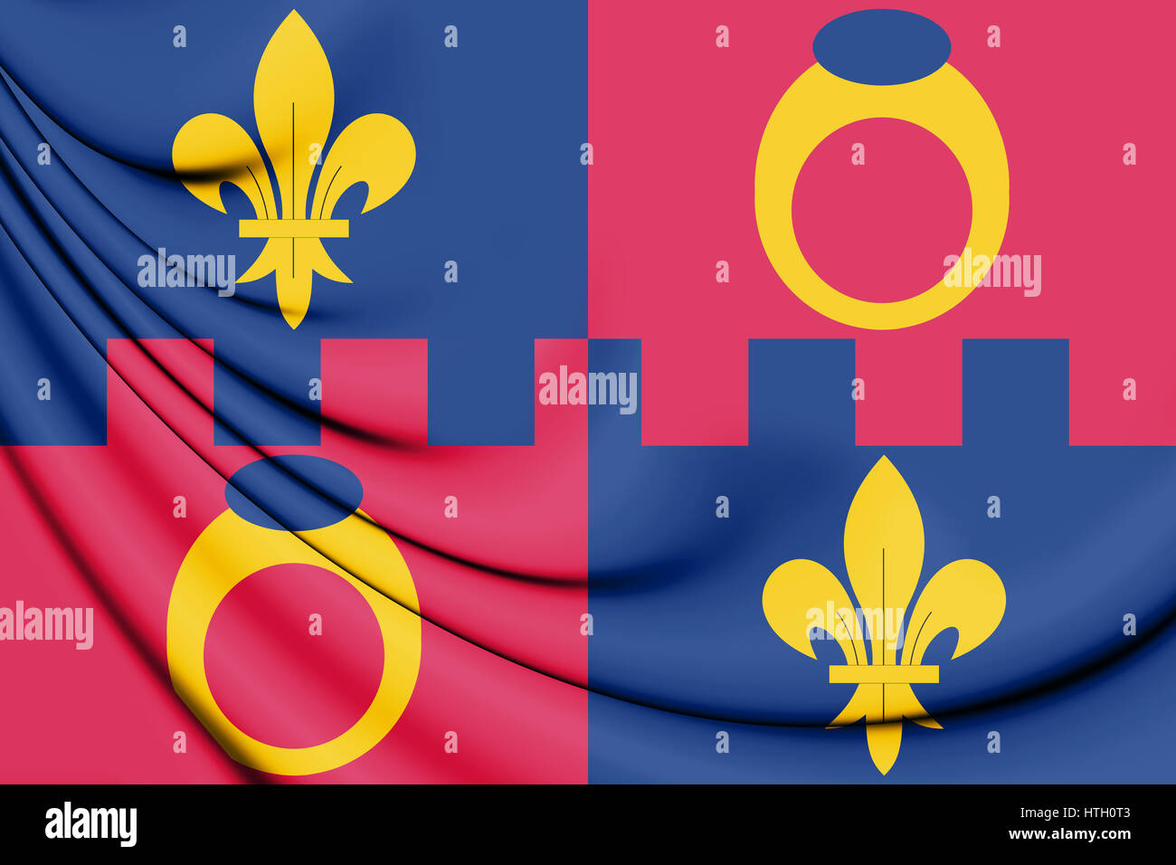 3D Flag of Montgomery County, Maryland. 3D Illustration Stock Photo - Alamy