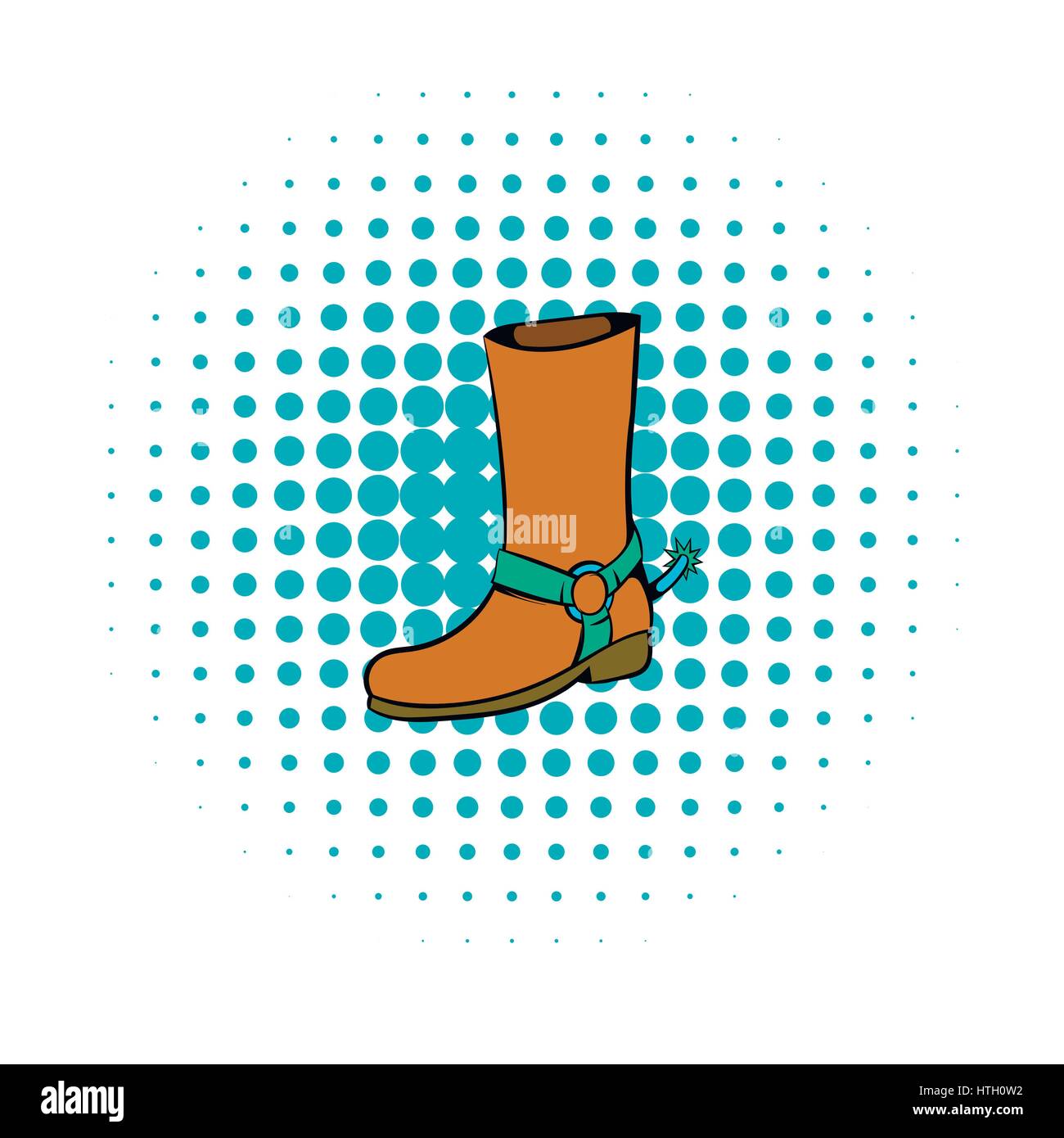 Cowboy boot icon, comics style Stock Vector Image & Art - Alamy