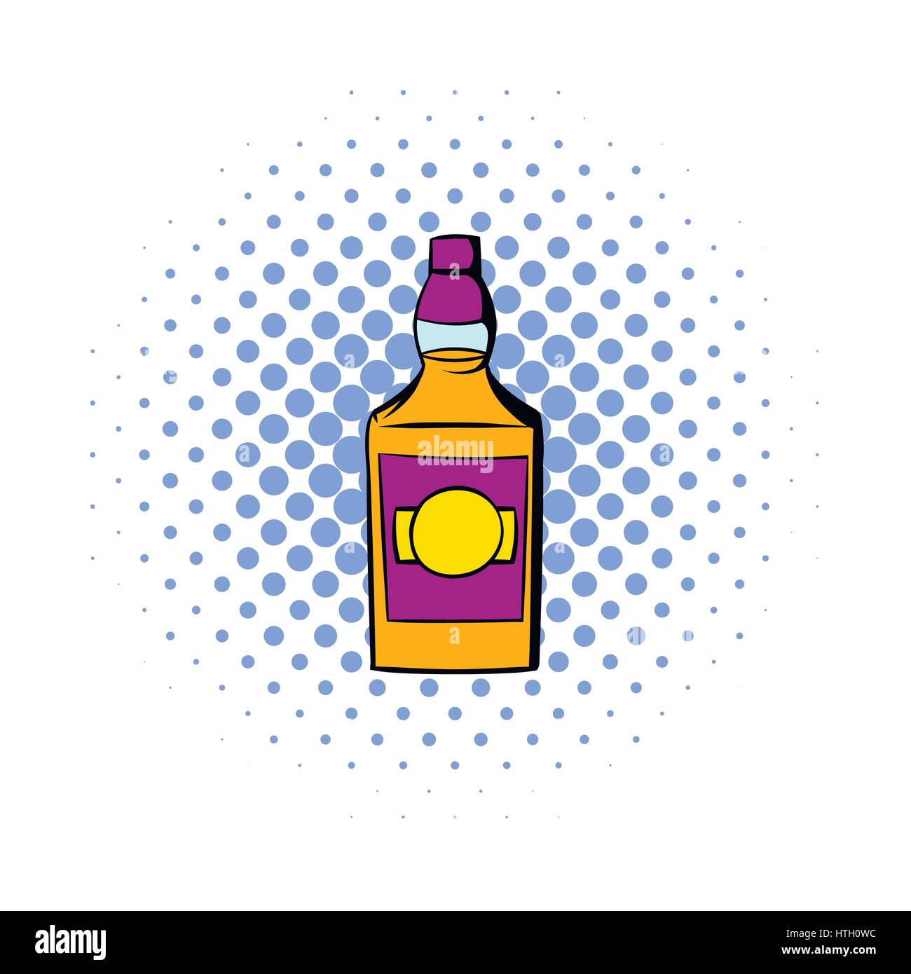 Illustration cartoon whisky bottle glass hi-res stock photography and ...