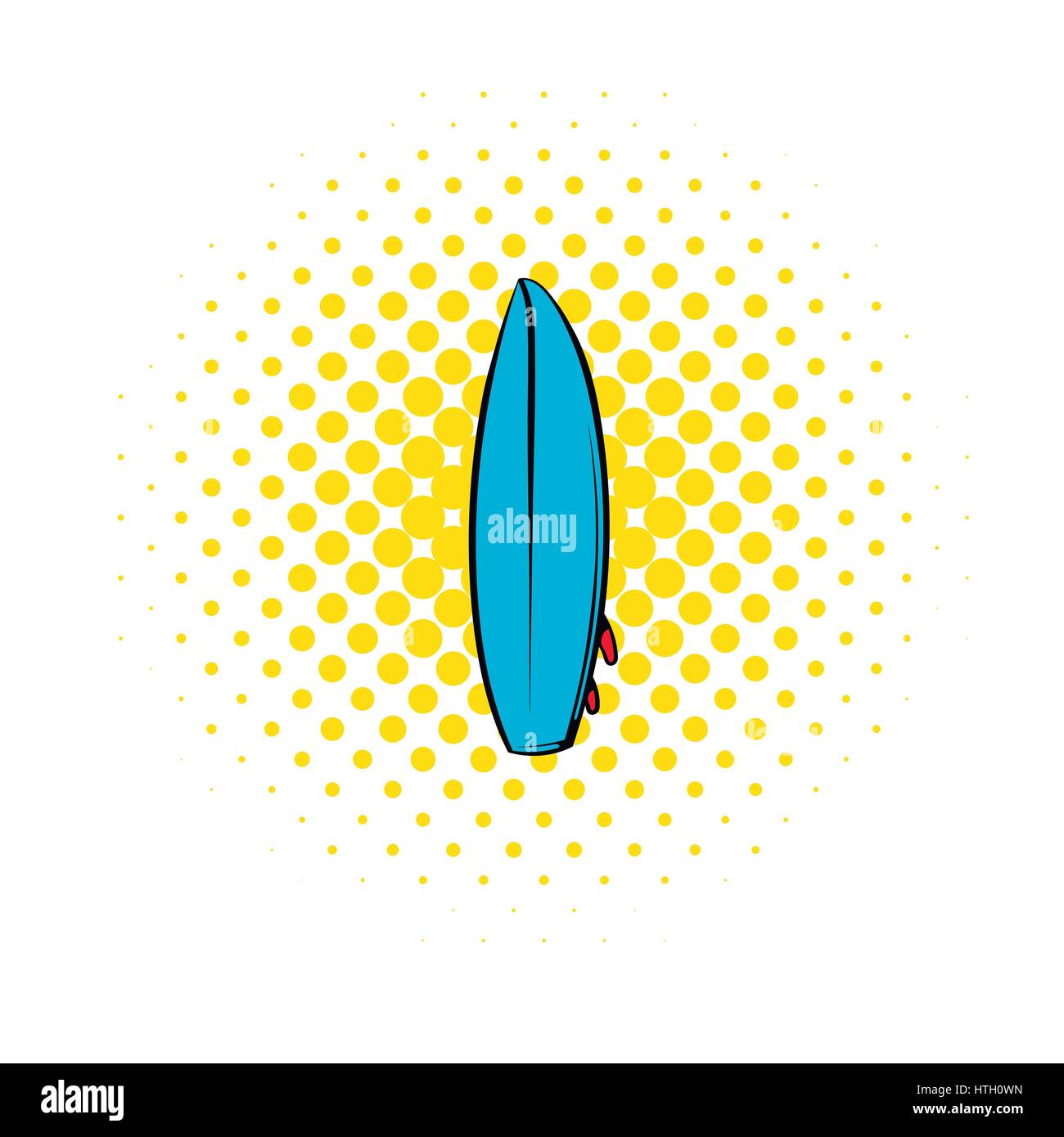 Surfboard icon, comics style Stock Vector Image & Art - Alamy
