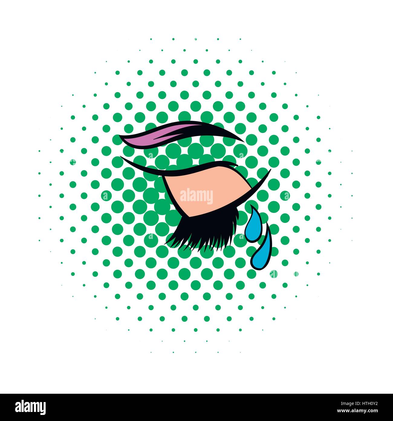 Crying eye icon, comics style Stock Vector Image & Art - Alamy
