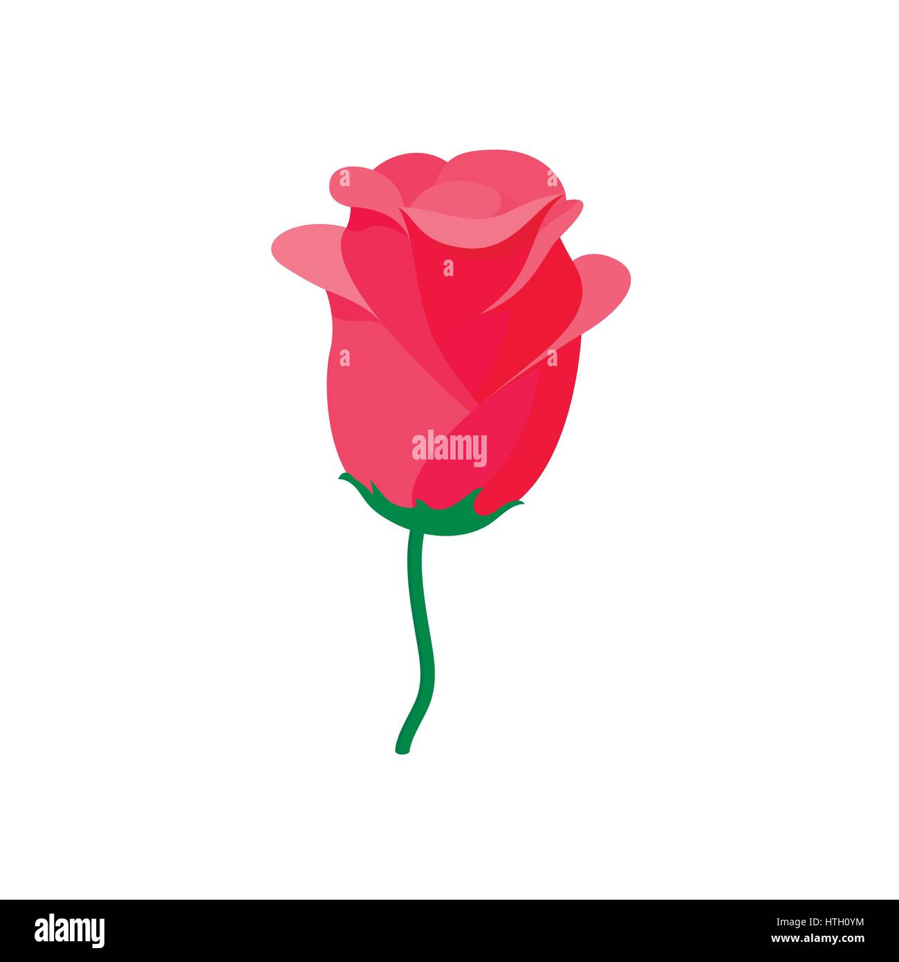 Rose icon, cartoon style Stock Vector Image & Art - Alamy