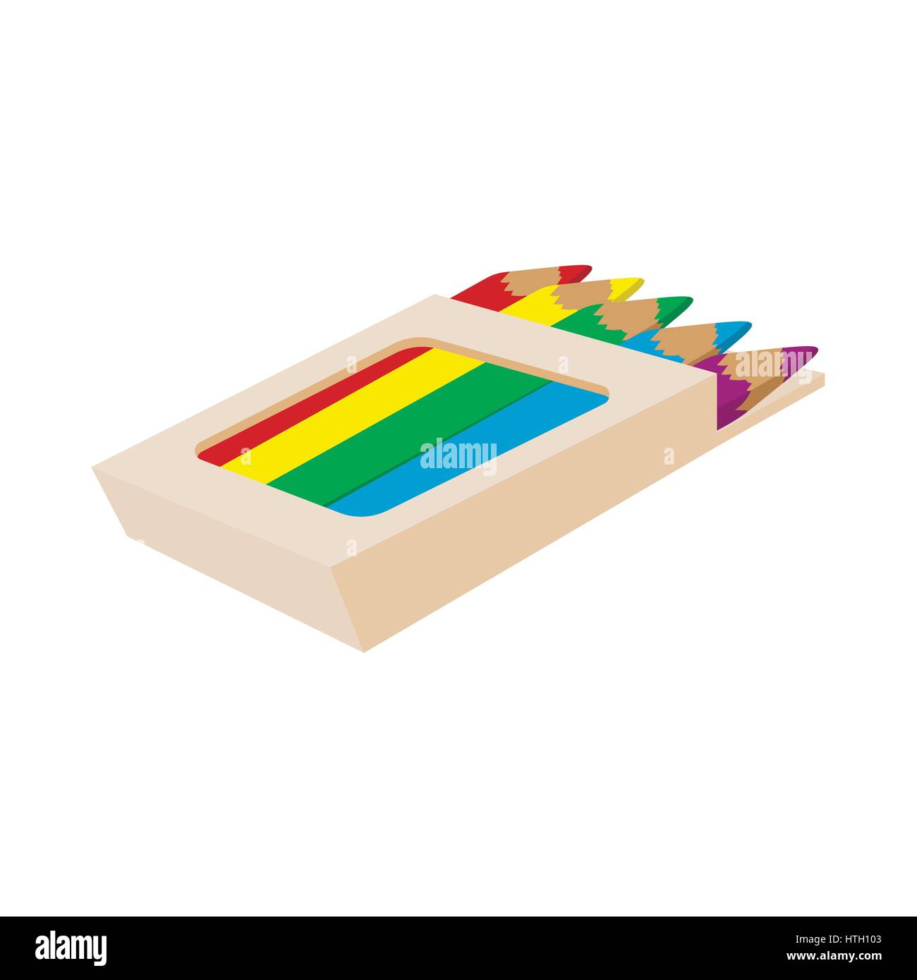 Cartoon Colored Pencils Stock Vector Images - Alamy