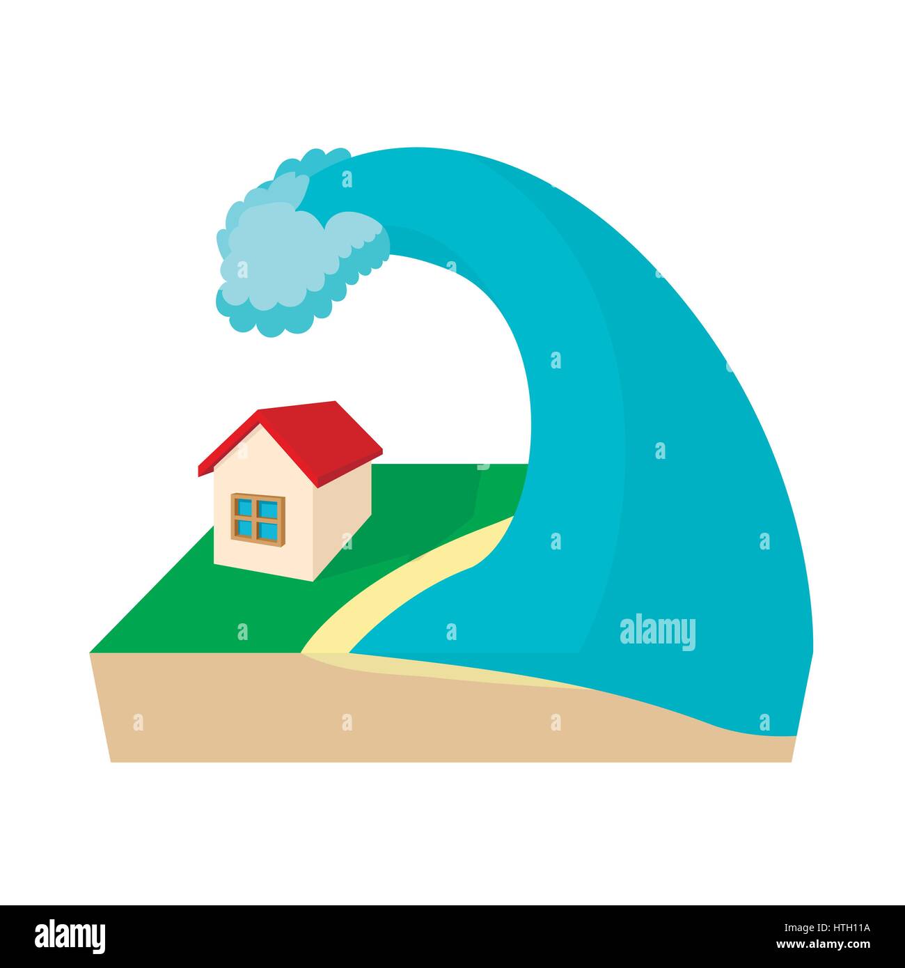 Tsunami big water wave Cut Out Stock Images & Pictures - Alamy