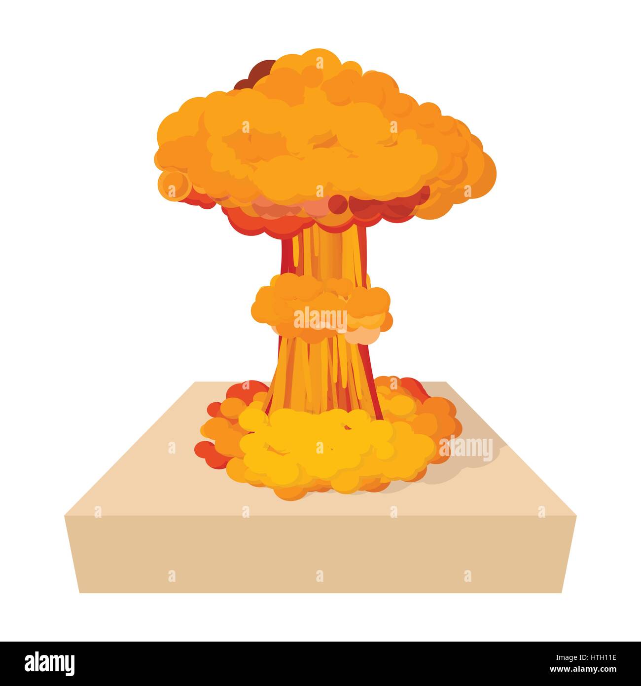 Fiery nuclear explosion fireball Stock Vector Images - Alamy