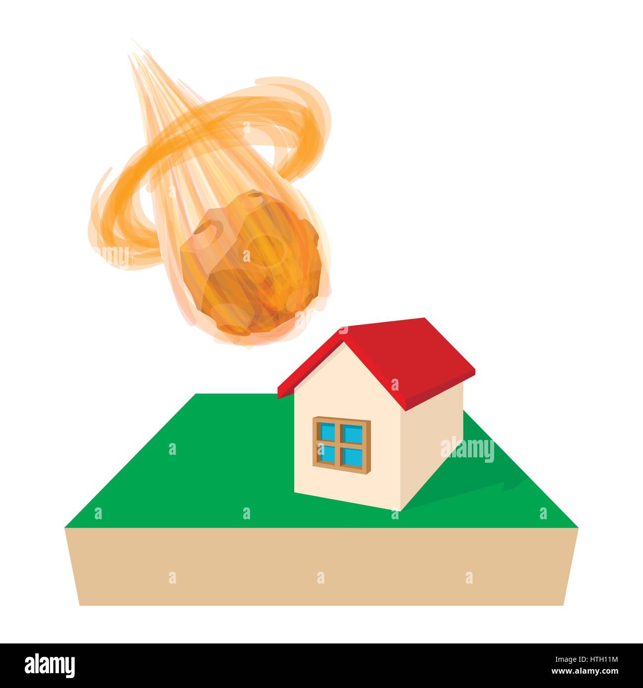 Meteor falling icon, cartoon style Stock Vector Image & Art - Alamy