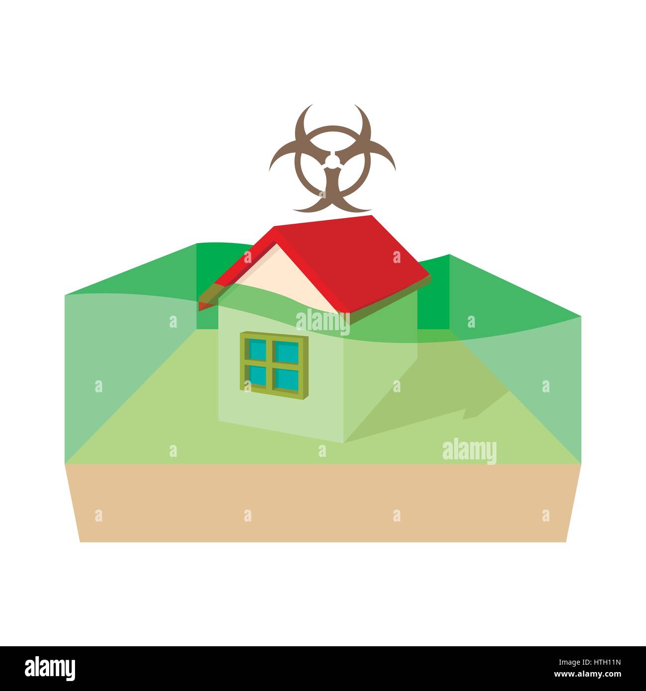 Toxic cloud cartoon green Cut Out Stock Images & Pictures - Alamy