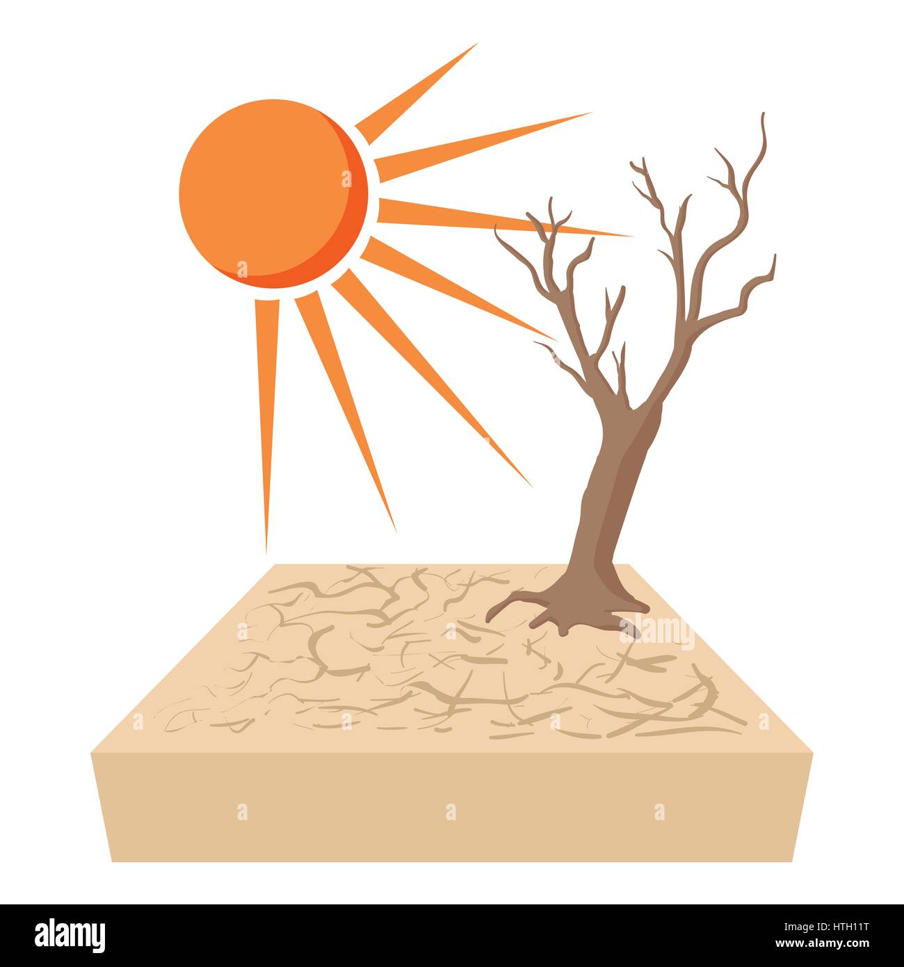 Desert dead tree Stock Vector Images - Alamy