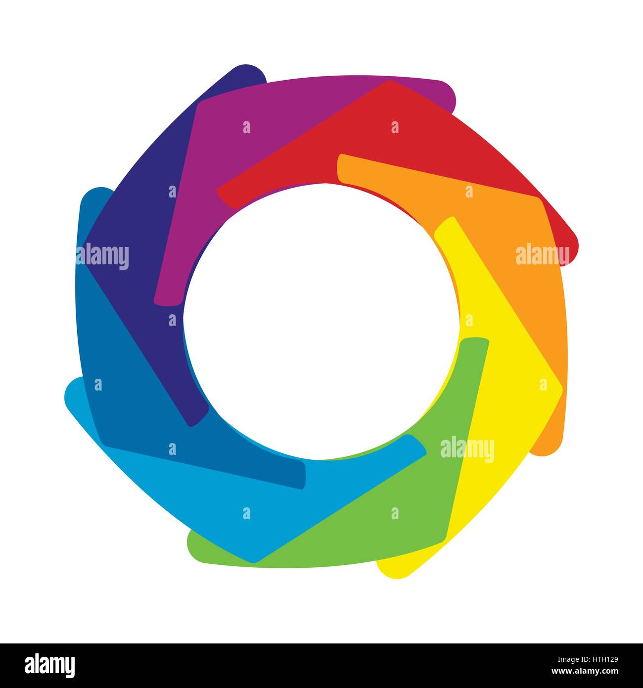 Multicolored abstract circle icon, cartoon style Stock Vector Image ...