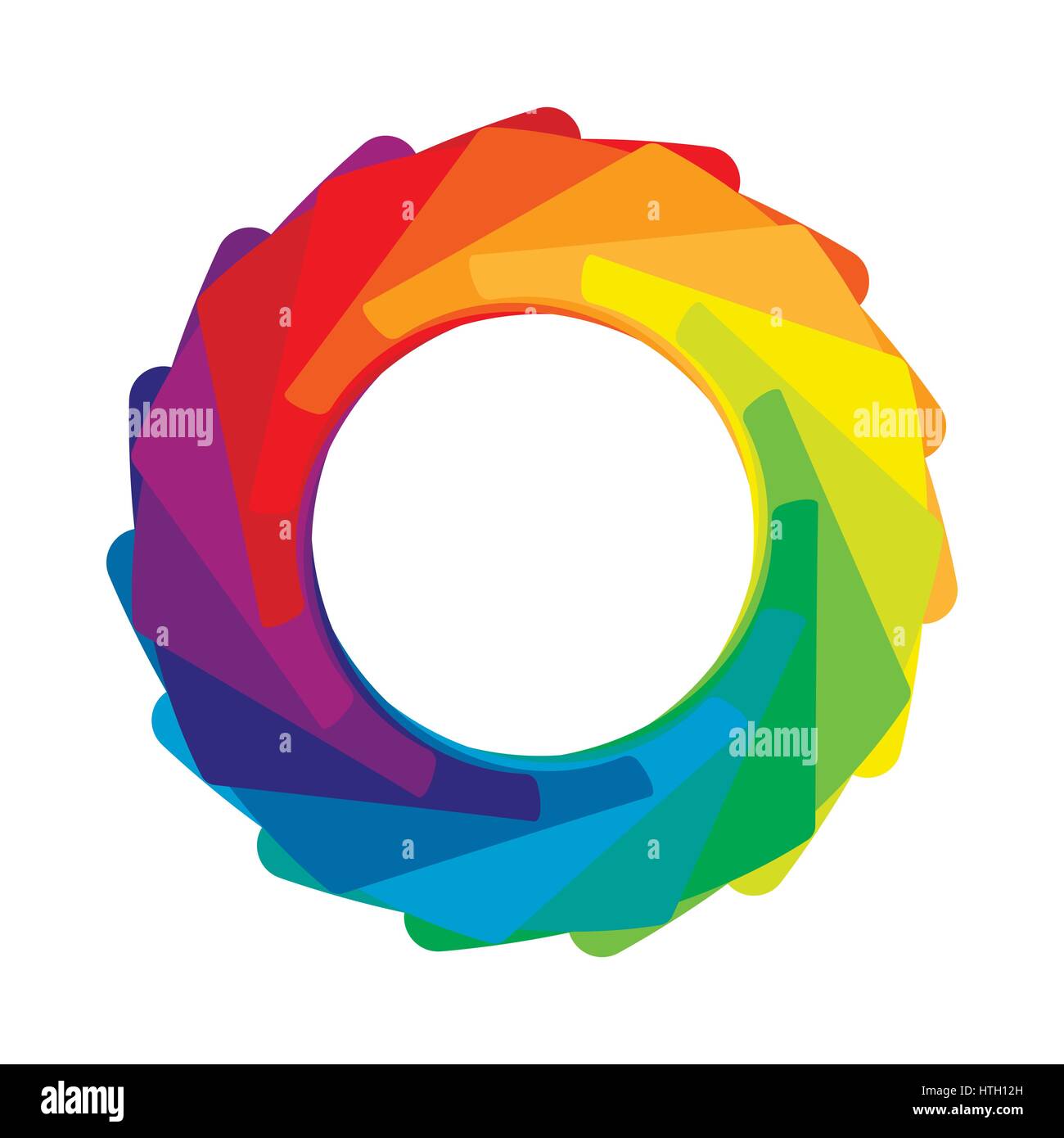 Multicolored abstract circle icon, cartoon style Stock Vector Image ...
