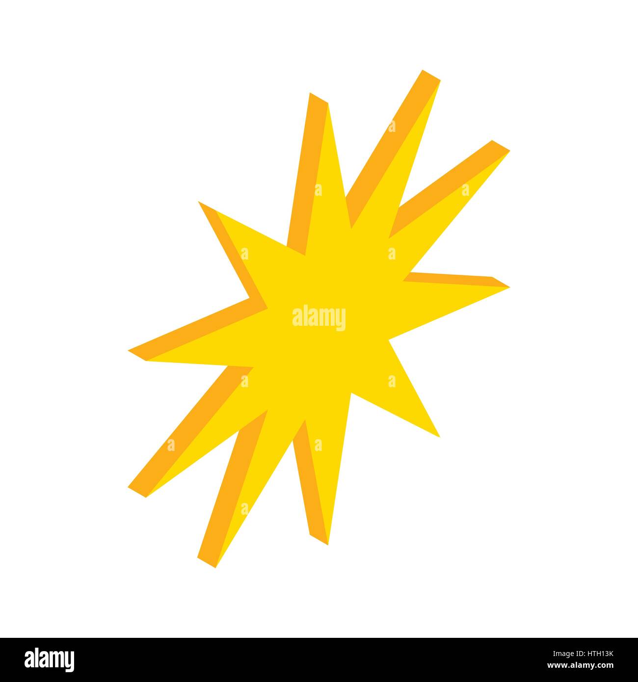 Ten pointed star icon, isometric 3d style Stock Vector Image & Art - Alamy