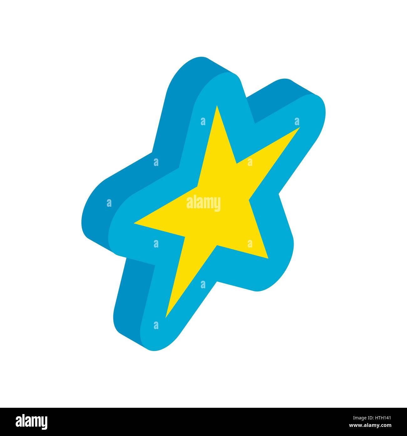 Blue star icon, isometric 3d style Stock Vector Image & Art - Alamy