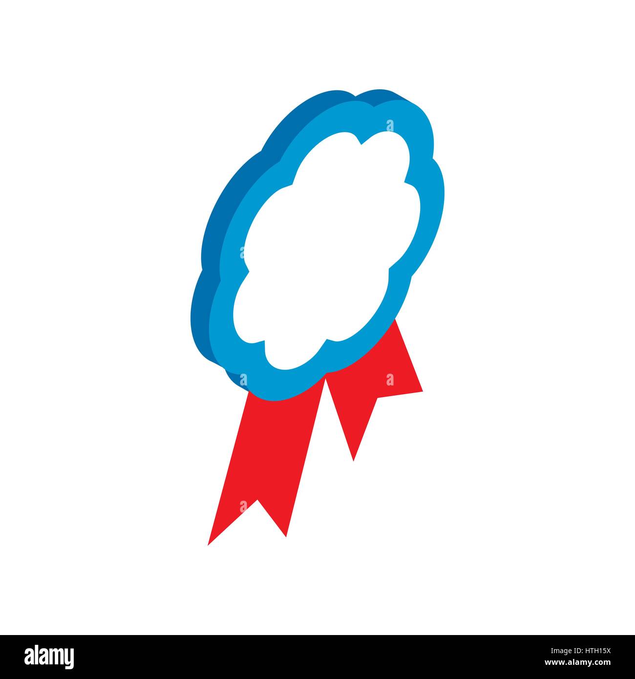 Award with red ribbon icon, isometric 3d style Stock Vector Image & Art ...