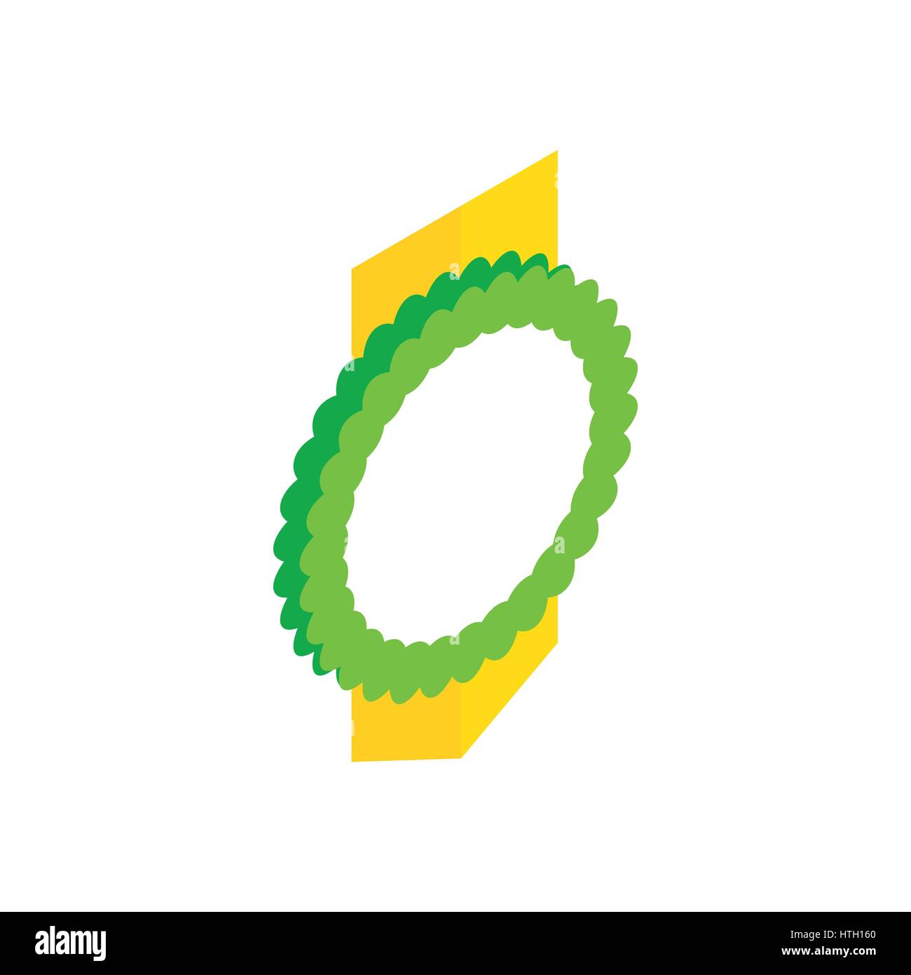 Green rosette with yellow ribbon icon Stock Vector Image & Art - Alamy
