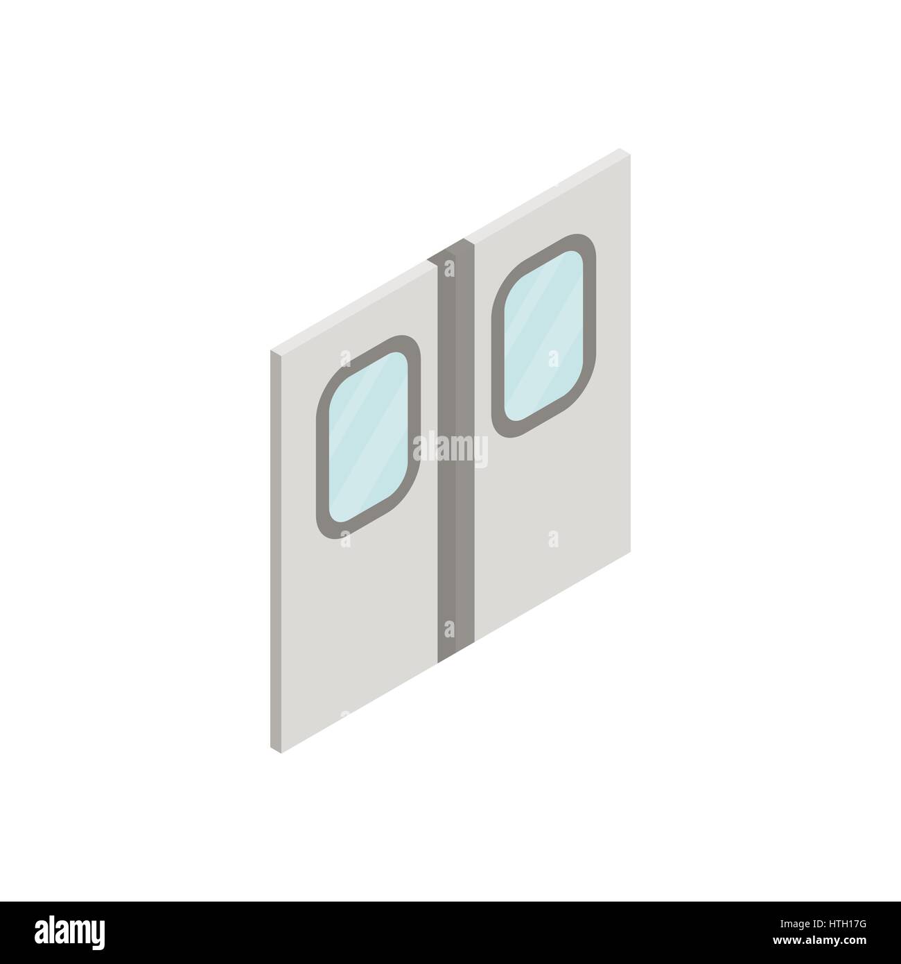 Subway train doors icon, isometric 3d style Stock Vector Image & Art ...
