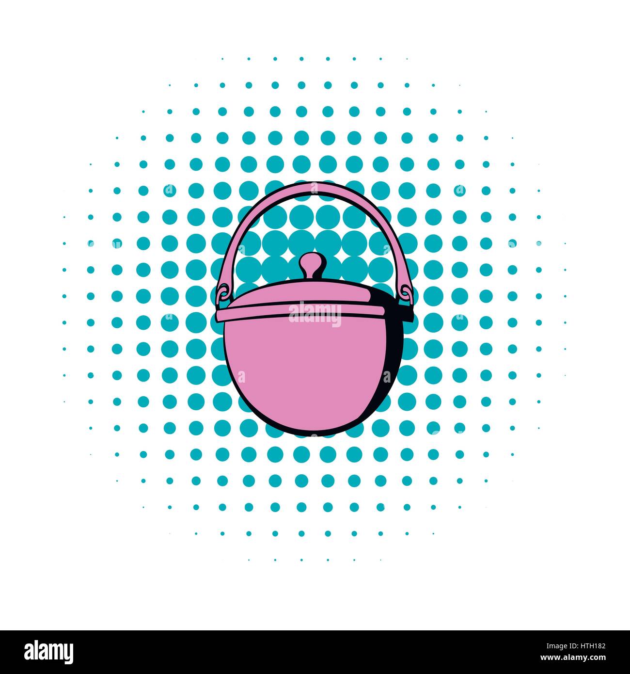 Traditional cooking cauldron icon, comics style Stock Vector Image ...