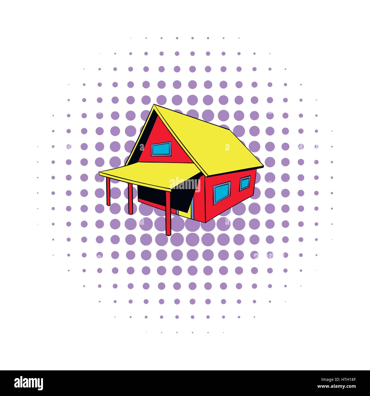 Traditional small village red Stock Vector Images - Alamy