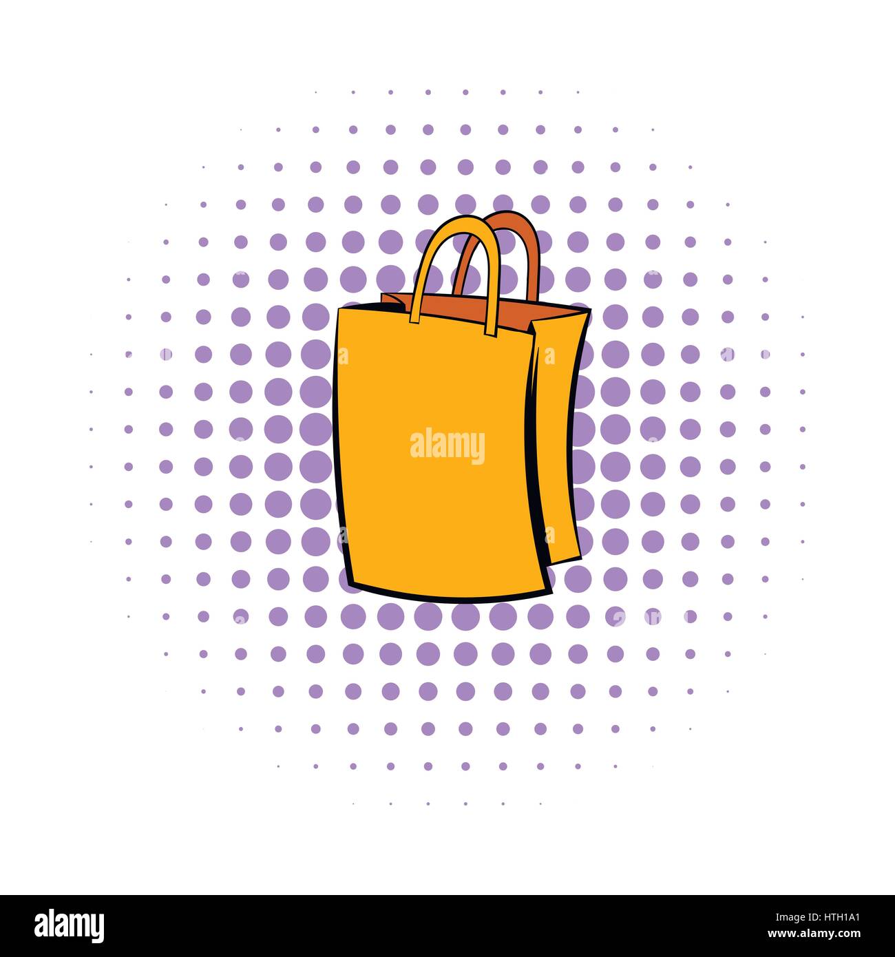 Paper shopping bag icon, comics style Stock Vector Image & Art - Alamy