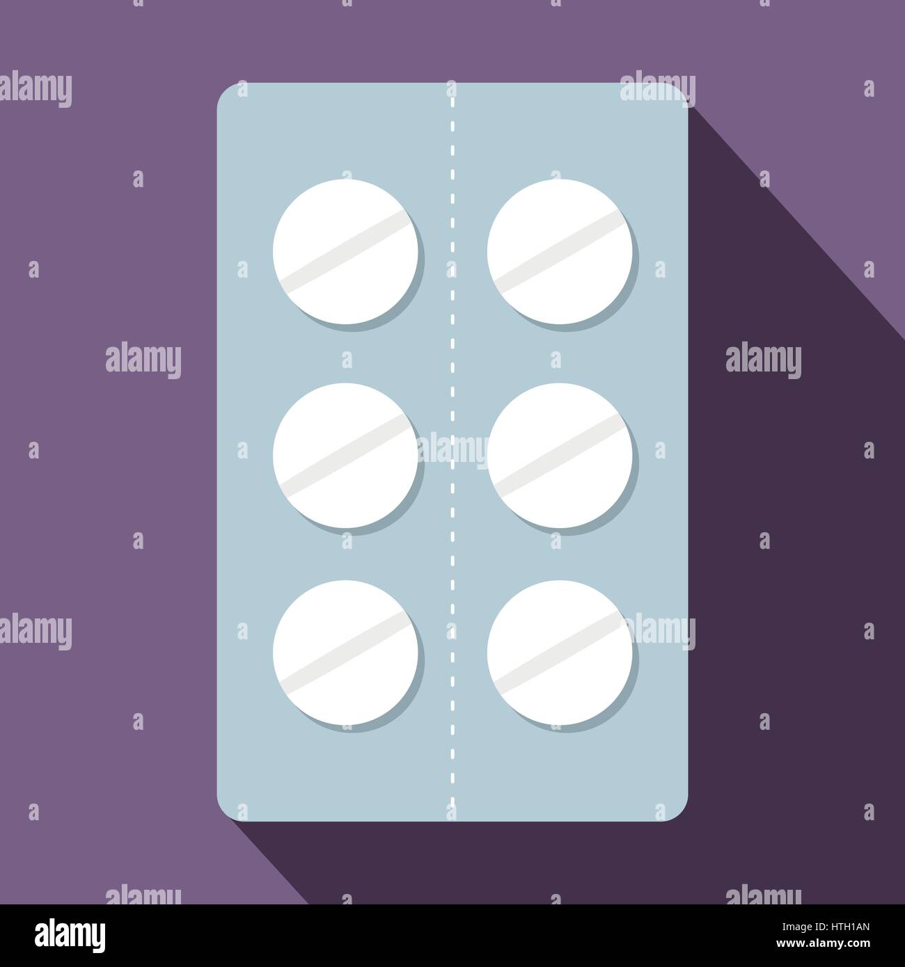 Pills in blister pack icon, flat style Stock Vector Image & Art - Alamy